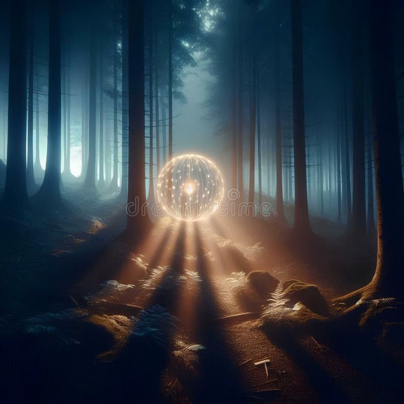 Artistic Illustration of a Sphere of Light Stock Illustration ...