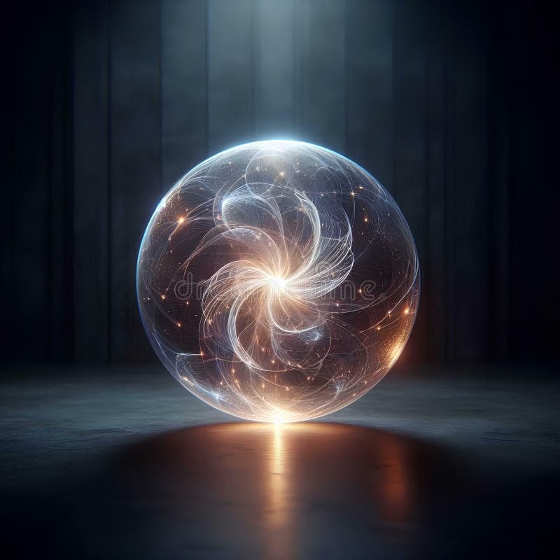 Artistic Illustration of a Sphere of Light Stock Illustration ...