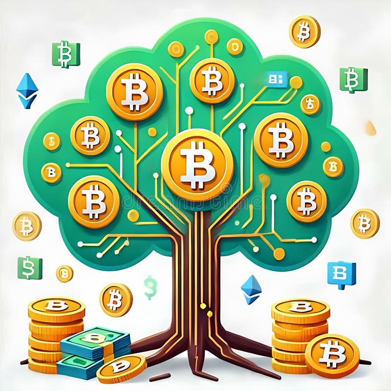 Illustration of a Fortune Tree Stock Image - Image of investment ...