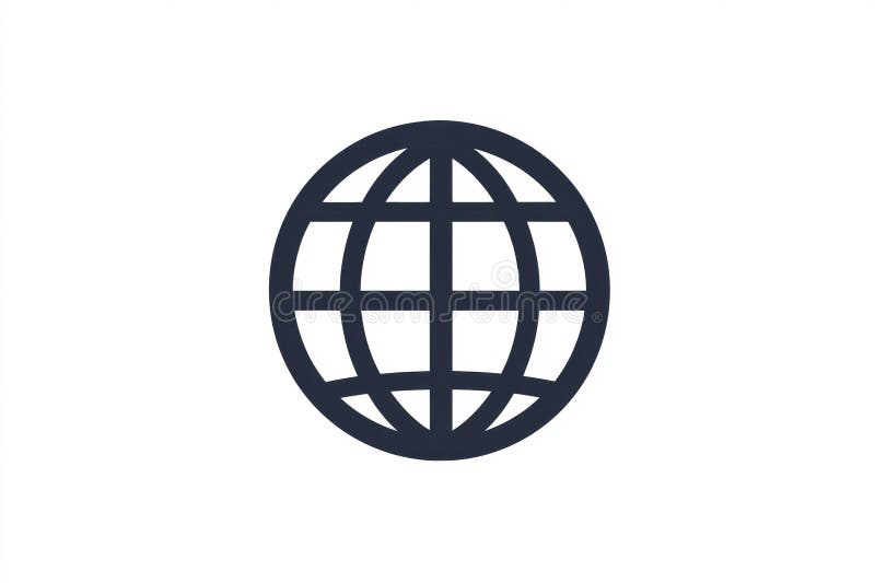 Graphic Representation of a Globe Icon Symbolizing Global Connectivity ...