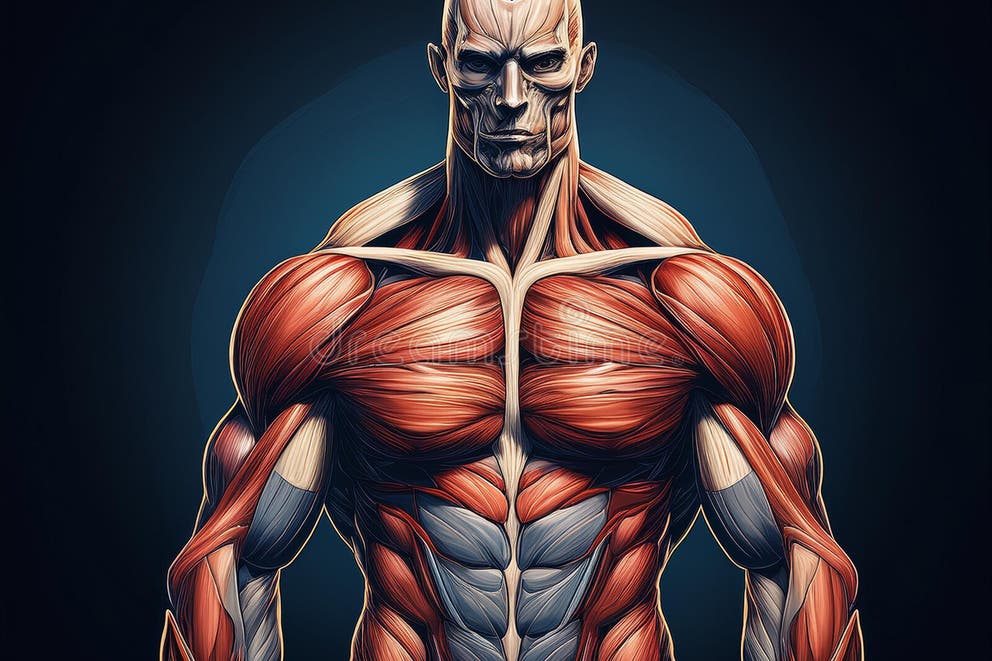 Graphic Representation of Human Muscles Stock Illustration ...