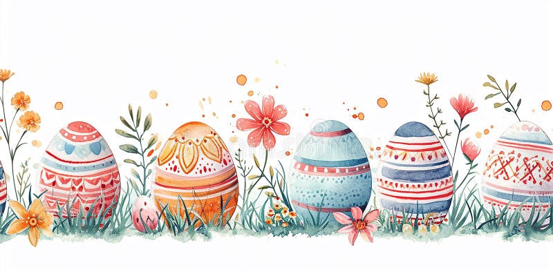 Graphic Representation of Painted Easter Eggs. Generative Ai Stock ...