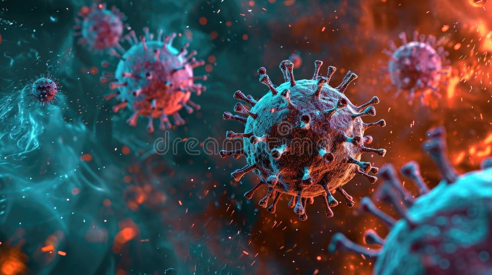 Graphic Representation of Pathogenic Viruses Stock Illustration ...