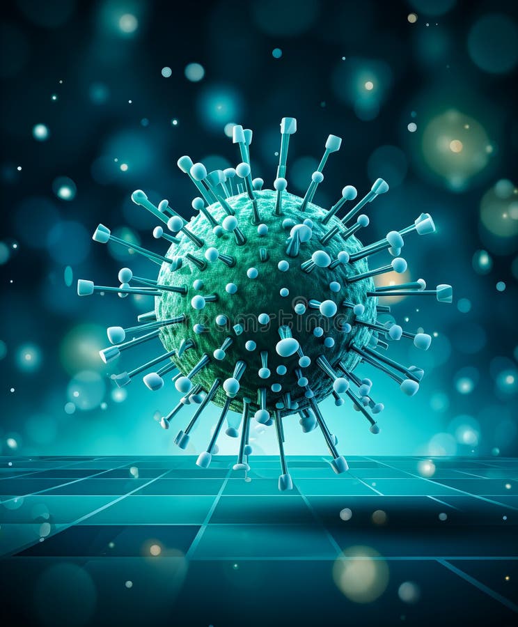 Graphic Representation of Pathogenic Viruses. AI Generative Stock ...