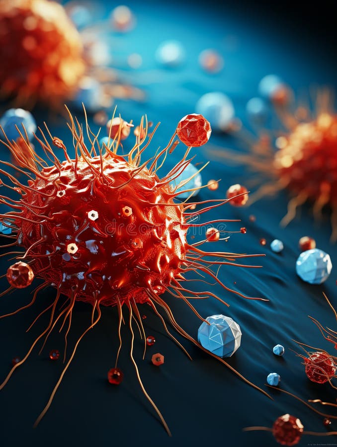 Graphic Representation of Pathogenic Viruses. AI Generative Stock Image ...