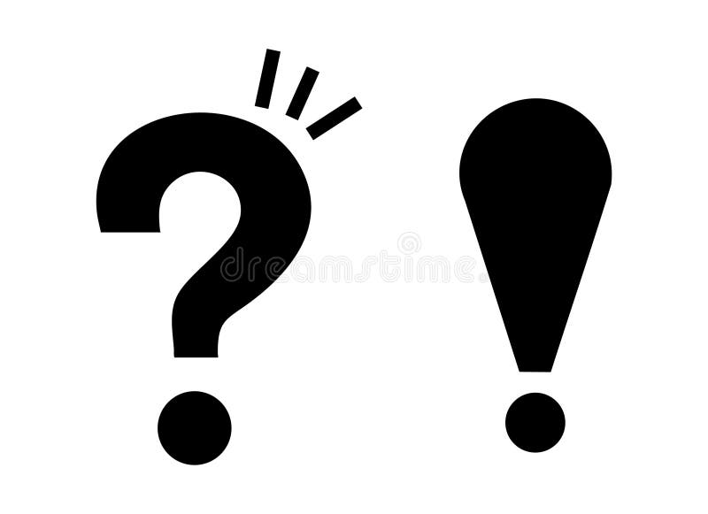 A Graphic Representation of a Question Mark and an Exclamation Mark ...