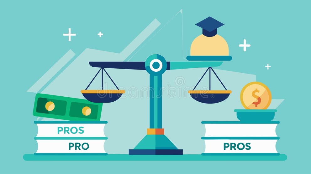 A Graphic Representation of a Scale with One Side Labeled Pros and the ...
