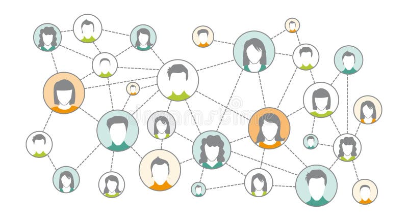 Graphic Representation of Social Media Network Stock Vector ...