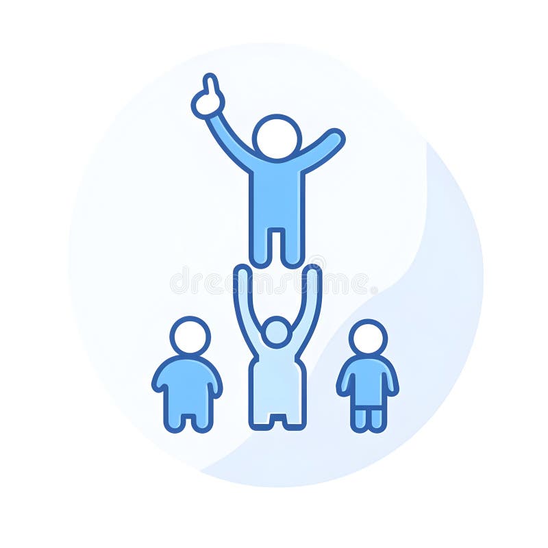 A Graphic Representation of Teamwork, Showing Individuals Supporting ...