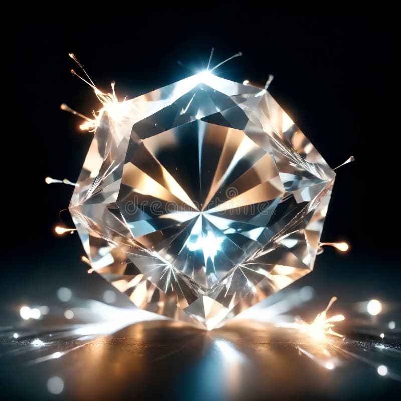 Image of Lights in a Diamond 8 Stock Illustration - Illustration of ...