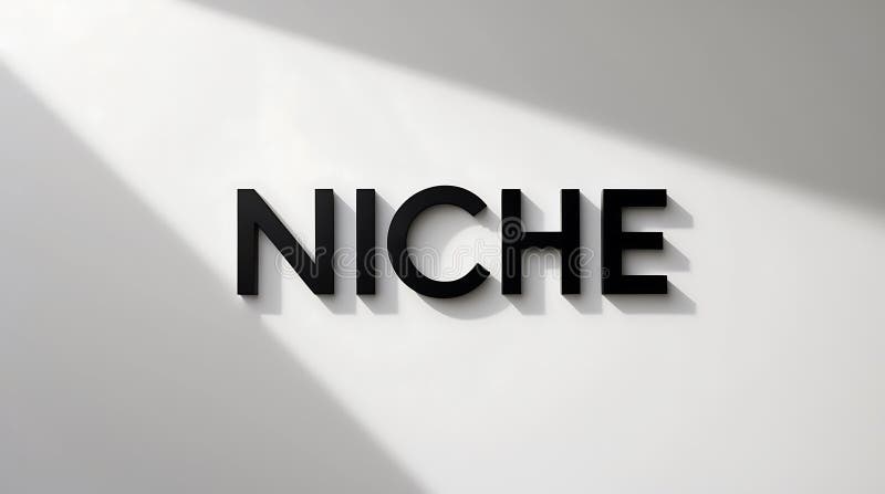Graphic Representation of the Word Niche in Bold Typography Casting ...