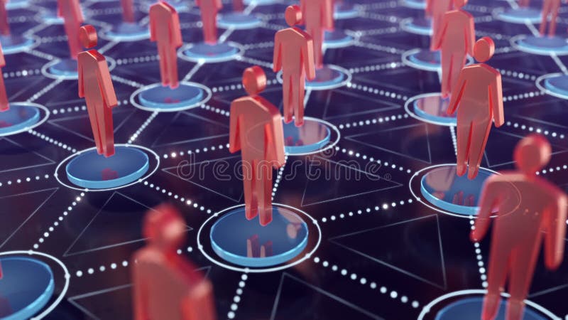 Interconnected People Figures Stock Illustration - Illustration of ...