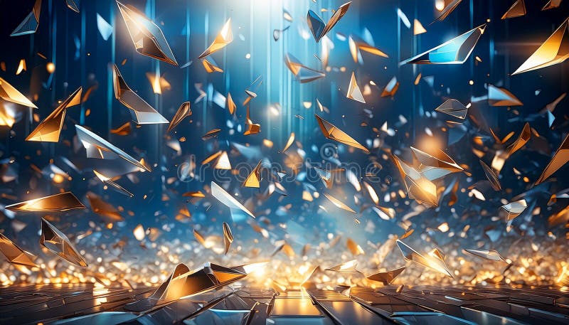 A Background Image Depicting Falling Shards Of Glass Stock Illustration Illustration Of