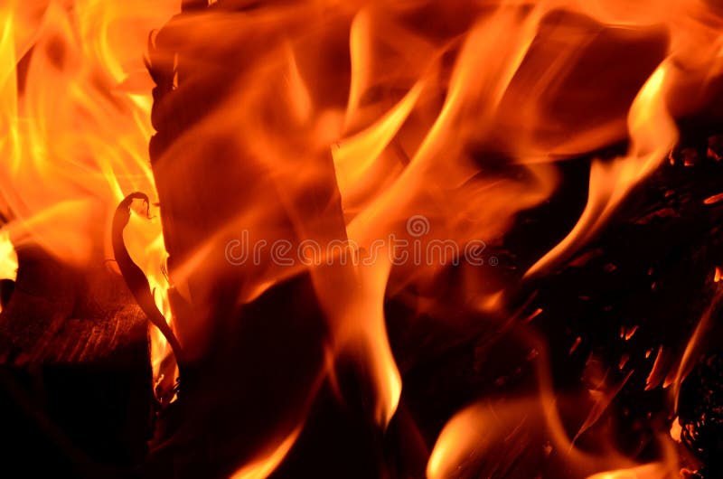 The Graphic Resource Consists of Flames from Burning Firewood. Stock ...