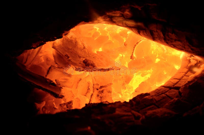 A Graphic Resource Made from a Burning Mass of Coal and Wood. Stock ...