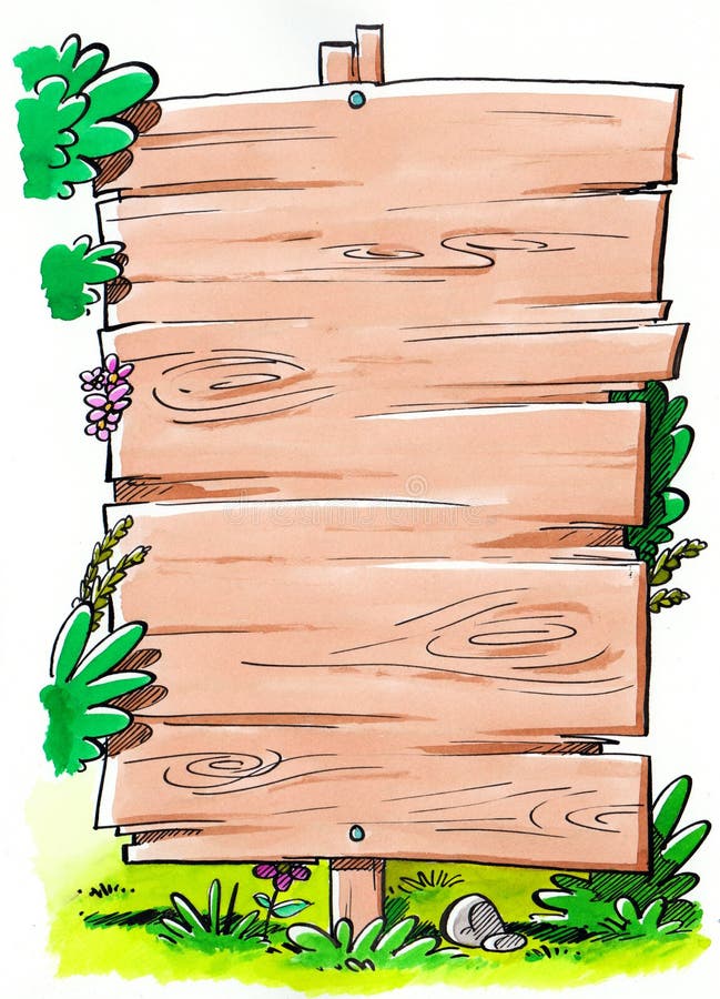 Graphic Resource Sign with Wooden Planks Stock Illustration ...