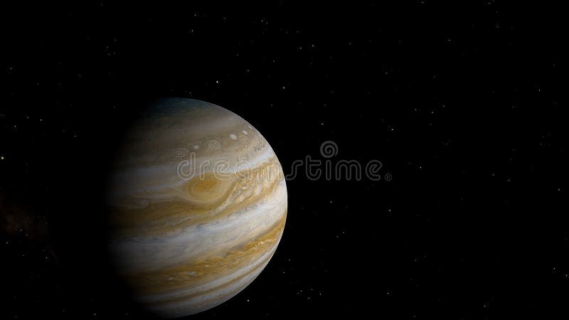 Animation of Planet Jupiter and Moons in Their Orbit Around Solar ...