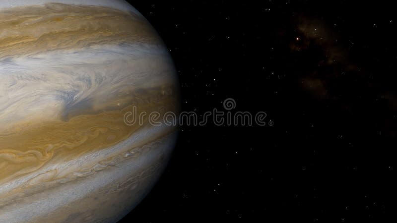 Animation of Planet Jupiter and Moons in Their Orbit Around Solar ...