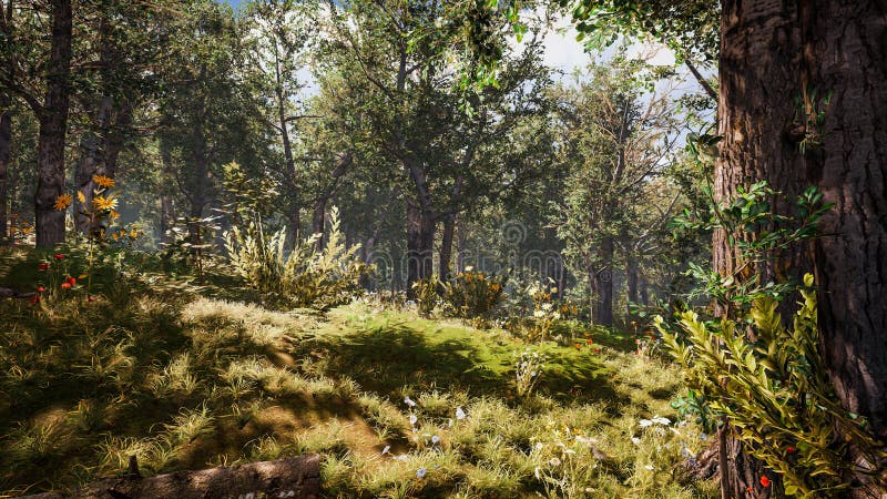 Sustainable Environment and Ecosystem Protection. 3d Rendering of ...