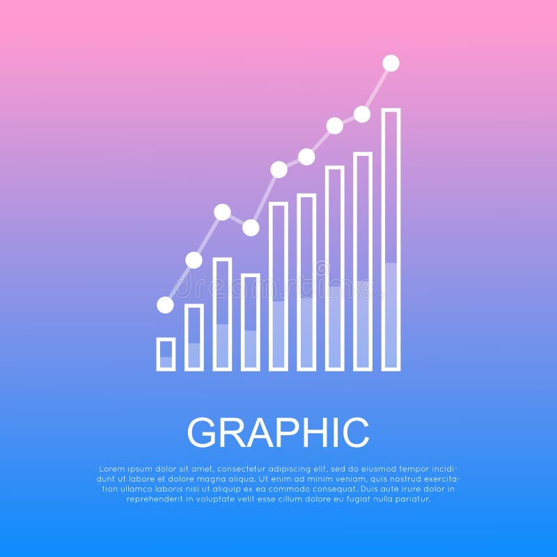 Graphic Rising Column Chart and Text Under it Stock Vector ...