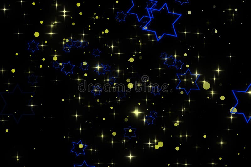 A Graphic of Rising Hexagram Shape and Glitter Stock Illustration ...