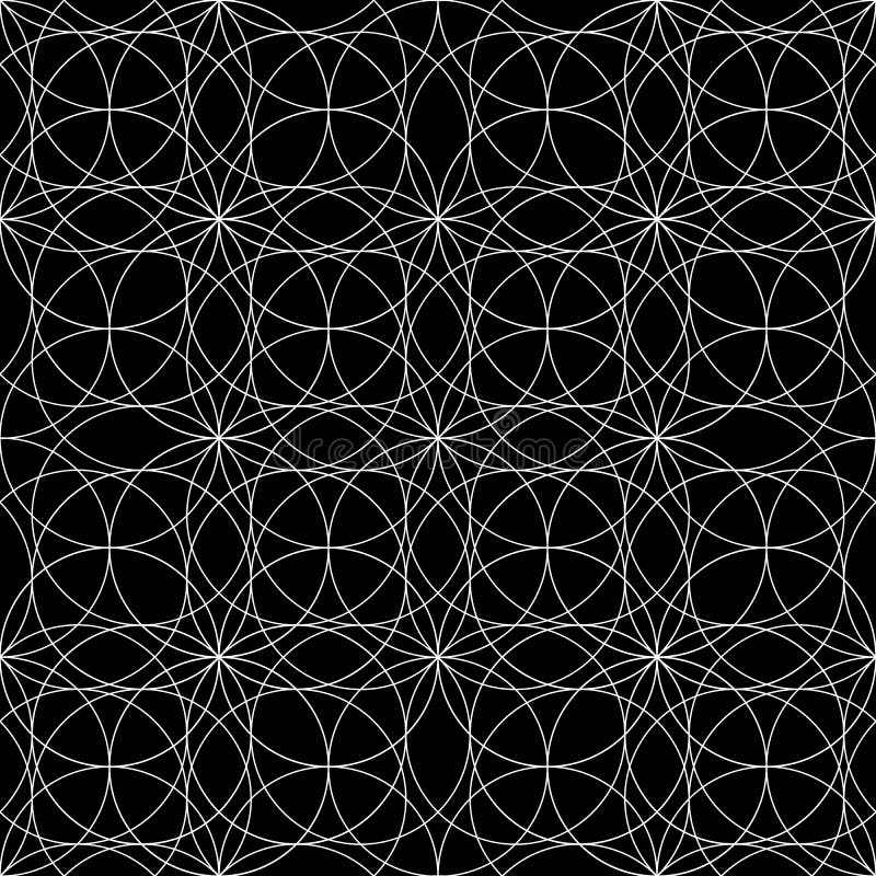 Vector Modern Seamless Sacred Geometry Pattern Structure, Black And ...