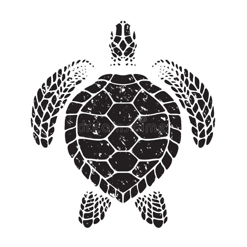 Graphic sea turtle, vector stock vector. Illustration of water - 71490242