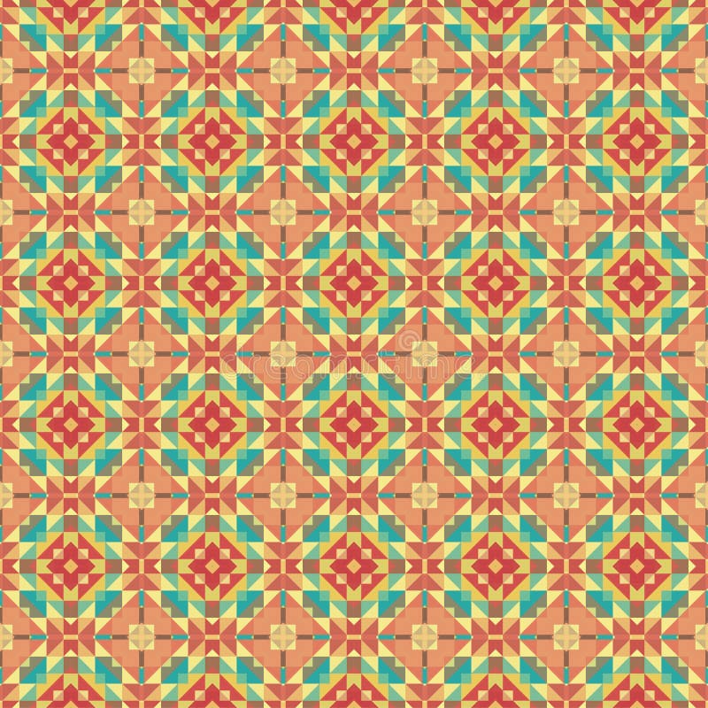 Graphic Seamless Colorful Pattern. Flat Style Stock Vector ...