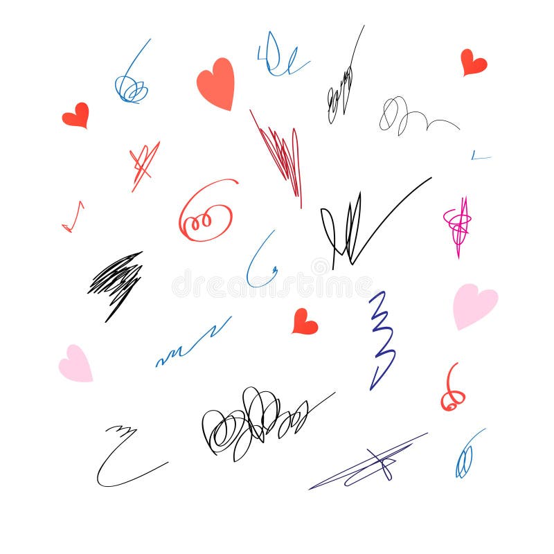 Graphic Set with Different Signatures Stock Vector - Illustration of ...
