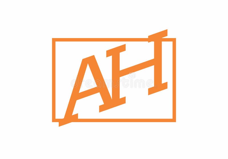 Graphic Shape of AH Initial Letter Stock Vector - Illustration of logo ...