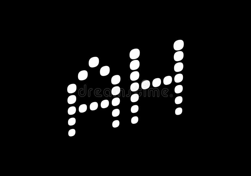 Graphic Shape of AH Initial Letter Stock Vector - Illustration of ...
