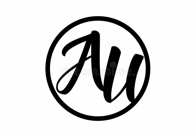 Graphic Shape of AU Initial Letter Stock Vector - Illustration of ...
