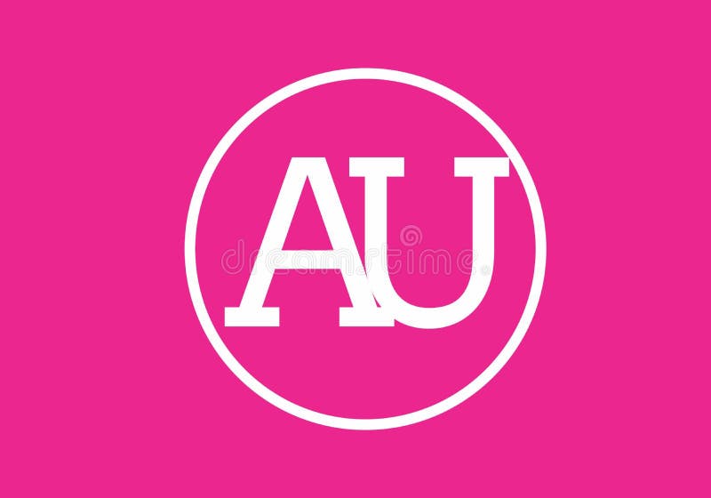 Graphic Shape of AU Initial Letter Stock Vector - Illustration of black ...
