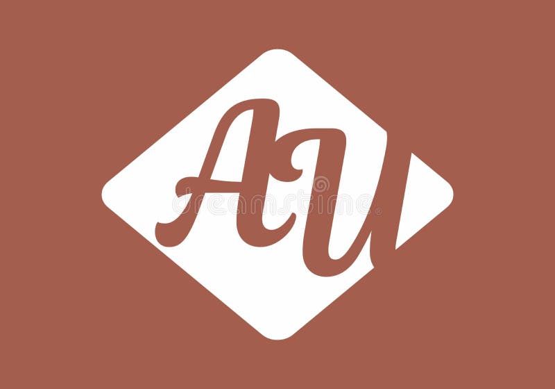 Graphic Shape of AU Initial Letter Stock Vector - Illustration of ...