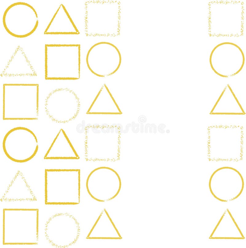 Graphic Shapes - Circle, Square and Triangle on White Background ...