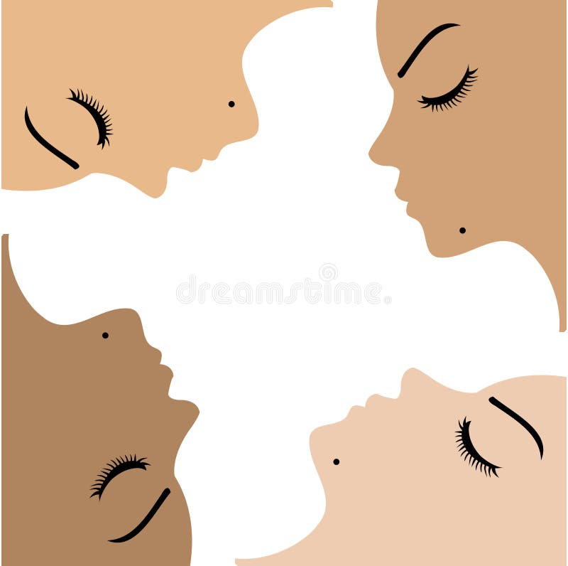 Graphic Showing Unity Amongst Beautiful Women Stock Vector ...