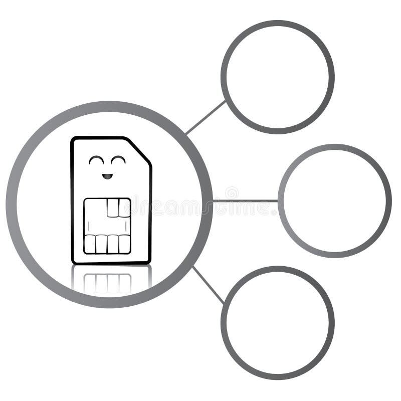 A graphic with a sim card stock vector. Illustration of business - 80879070