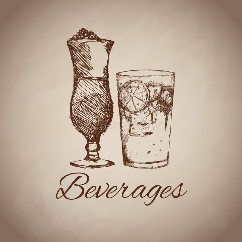 Graphic of Sketch Beverages , Vector Illustration Stock Vector ...