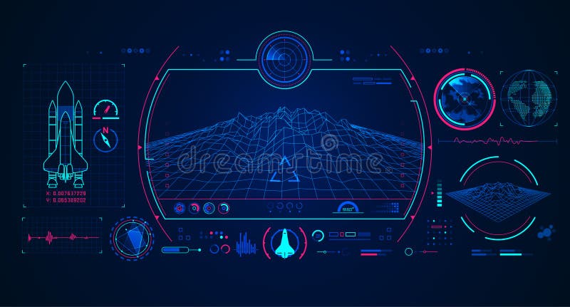 Spaceship radar stock vector. Illustration of space - 153546689