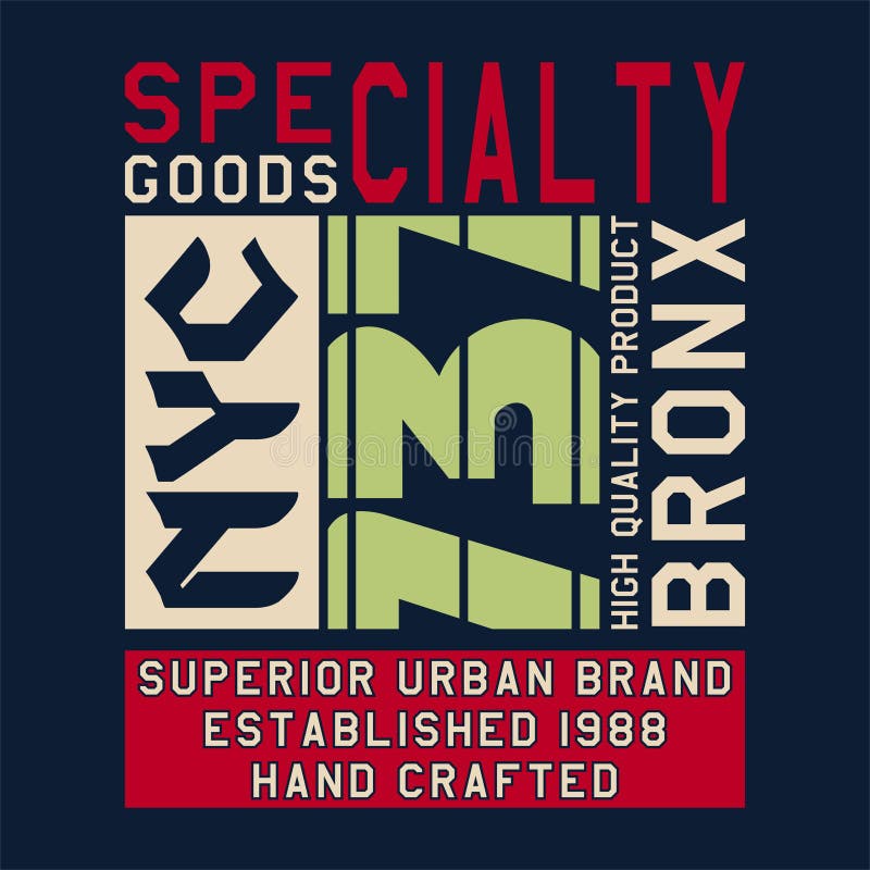 Graphic SPECIALTY GOODS NYC Stock Vector - Illustration of specialty ...