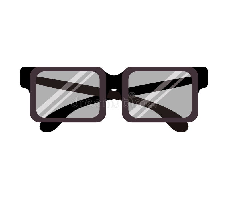 Graphic with Square Glasses Lens Stock Vector - Illustration of ...