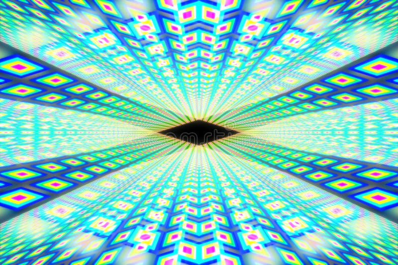 A Graphic of Square Shaped Objects with a Bright Neon Glow Inside a ...