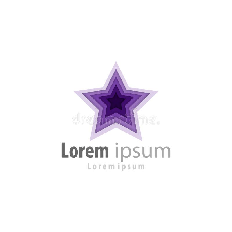 Graphic Star Logo with a Gradation in Purple Stock Vector ...