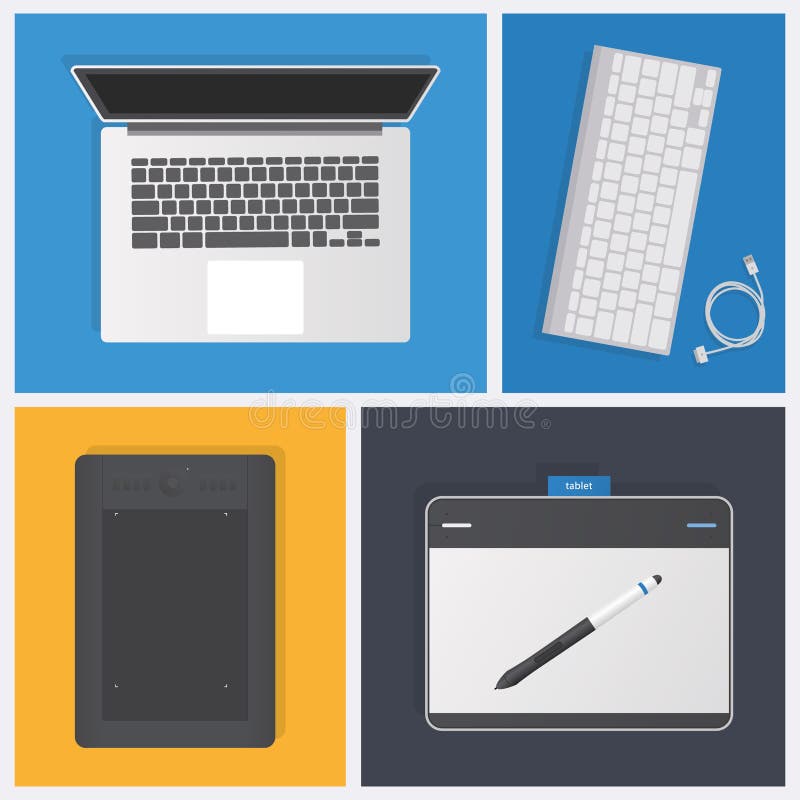 Graphic studio objects stock illustration. Illustration of develop ...