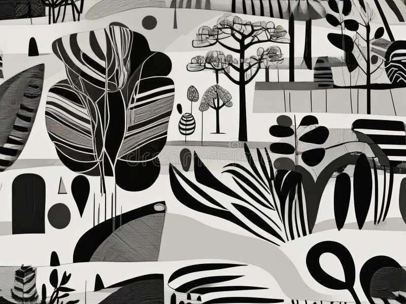 Graphic Style with a Minimum of Details: Unique Simplicity Stock ...