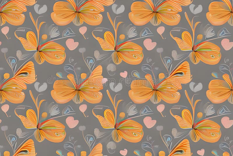 Graphic Style Regular Patterns Template with Butterflies Stock ...
