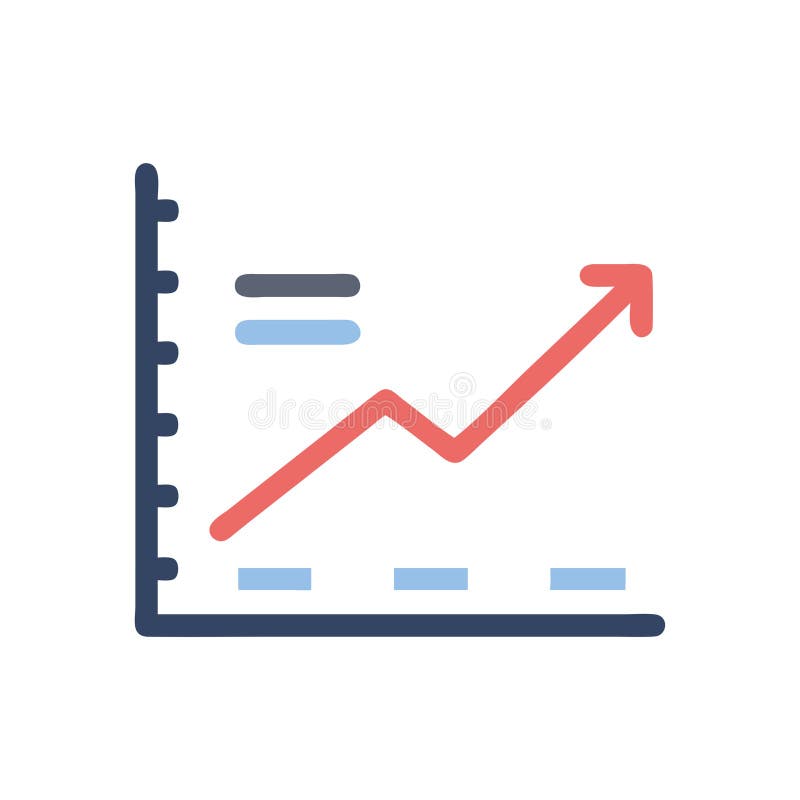 Stylish Chart Line Graphic stock illustration. Illustration of ...