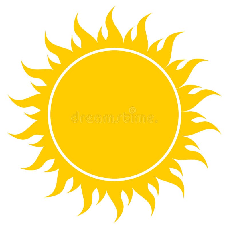 Graphic Sun Icon. Vector Flat Design Illustration. Stock Vector ...