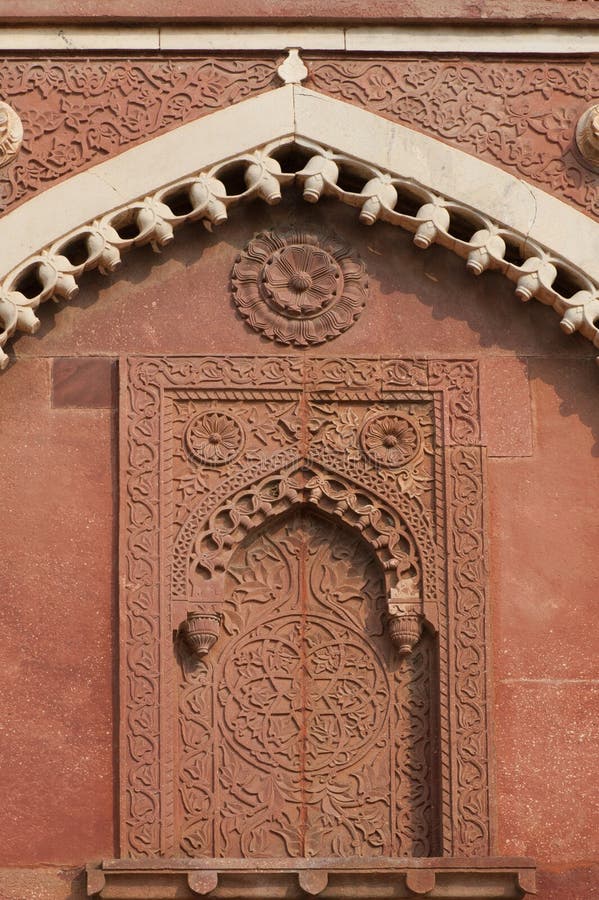 Graphic Symbols, Patterns and Tracery in Agra Fort Stock Image - Image ...