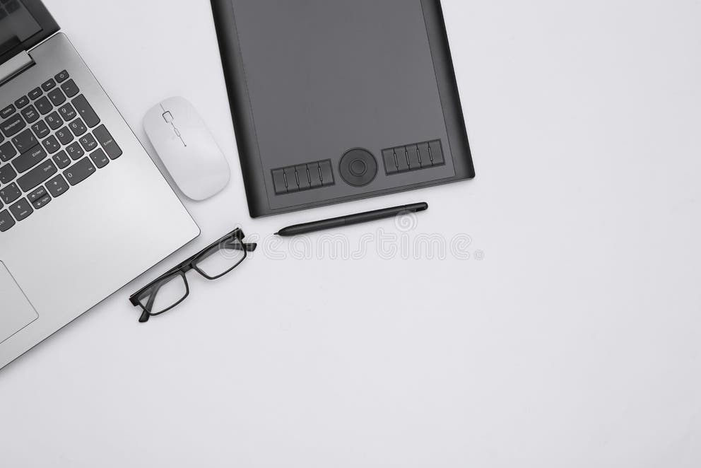 Graphic tab stock image. Image of workplace, tablet - 250061485